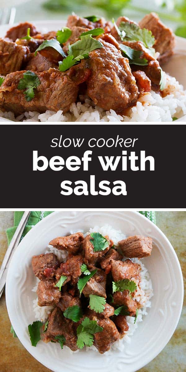 Slow Cooker Beef with Salsa - Taste and Tell