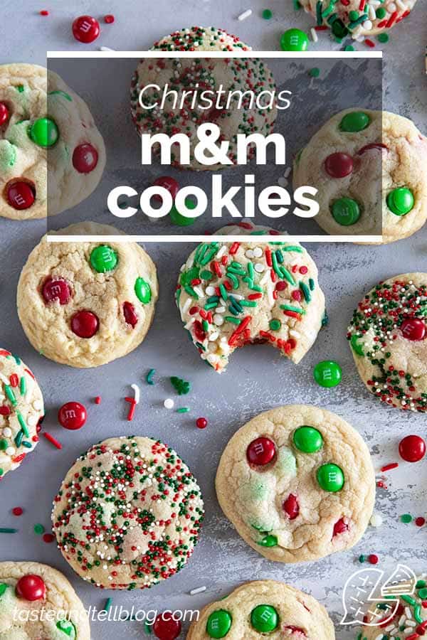 Christmas M&M Cookies - Taste and Tell