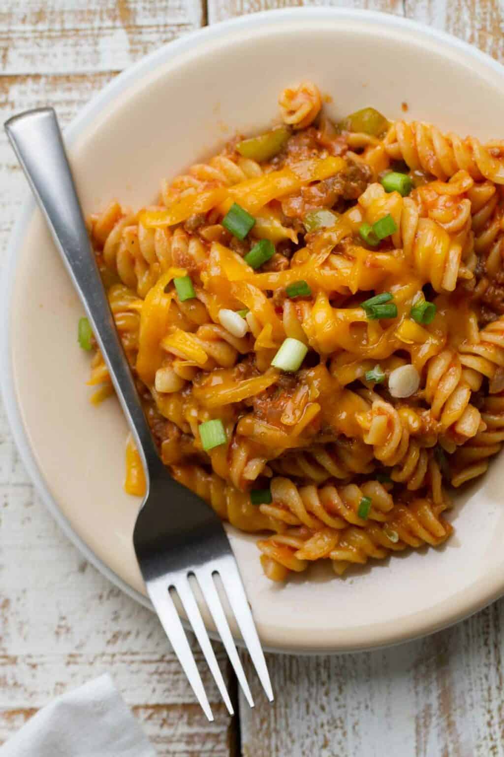 Sloppy Joe Pasta - Taste and Tell