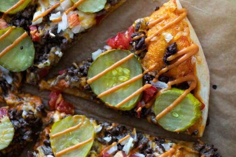 Cheeseburger Pizza - The Ultimate Mashup! - Taste and Tell
