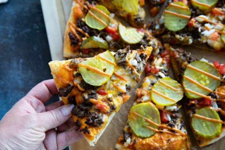 Cheeseburger Pizza - The Ultimate Mashup! - Taste and Tell