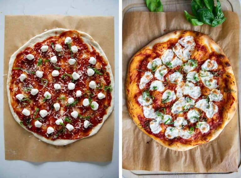 Margherita Pizza with Fresh Mozzarella - Taste and Tell