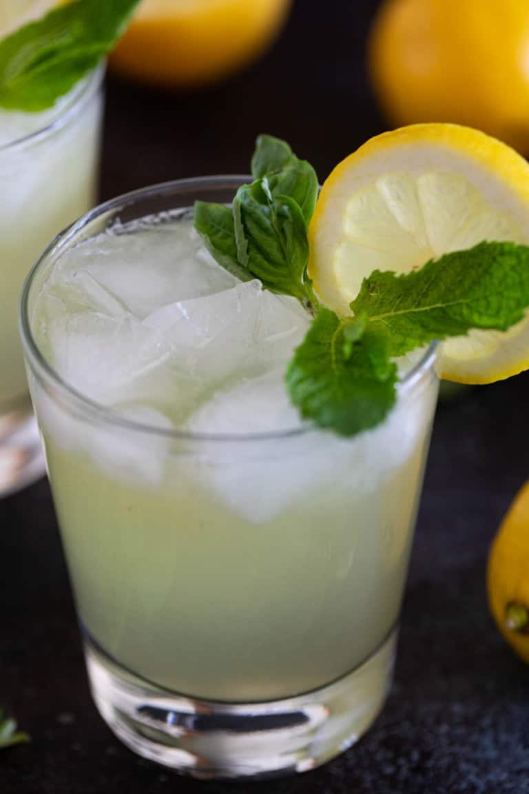 Mint and Basil Lemonade - Taste and Tell
