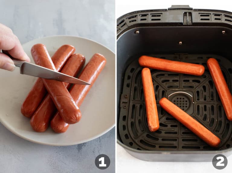 Air Fryer Hot Dogs - Taste and Tell