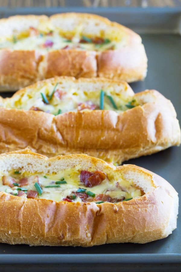 Baked Egg, Bacon and Cheese Boats - Taste and Tell