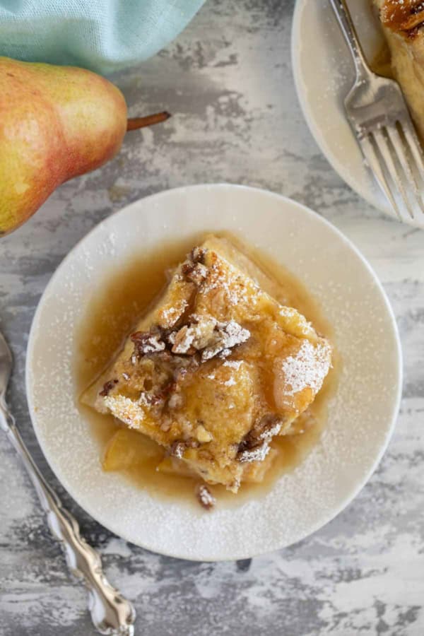 Pear Baked French Toast Overnight Casserole - Taste and Tell