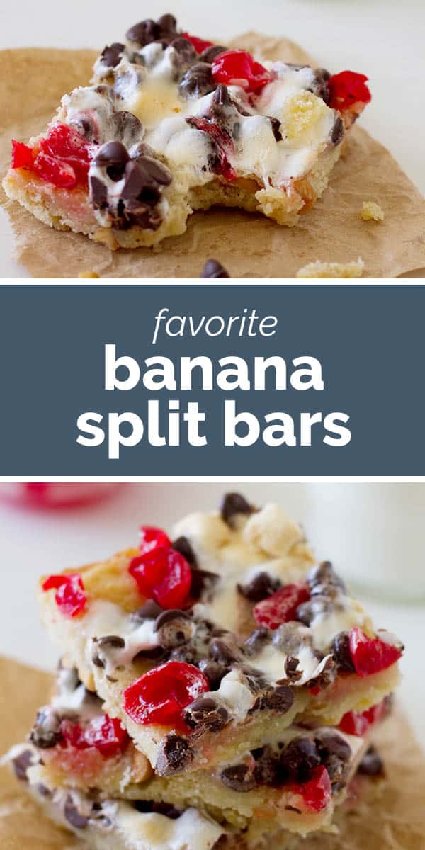 Banana Split Bars - Taste and Tell