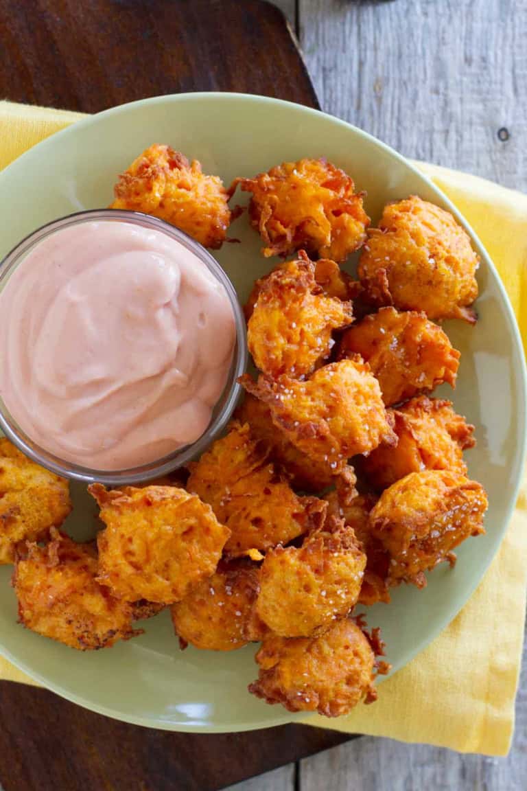 Sweet Potato Tots with Creamy Ketchup - Taste and Tell