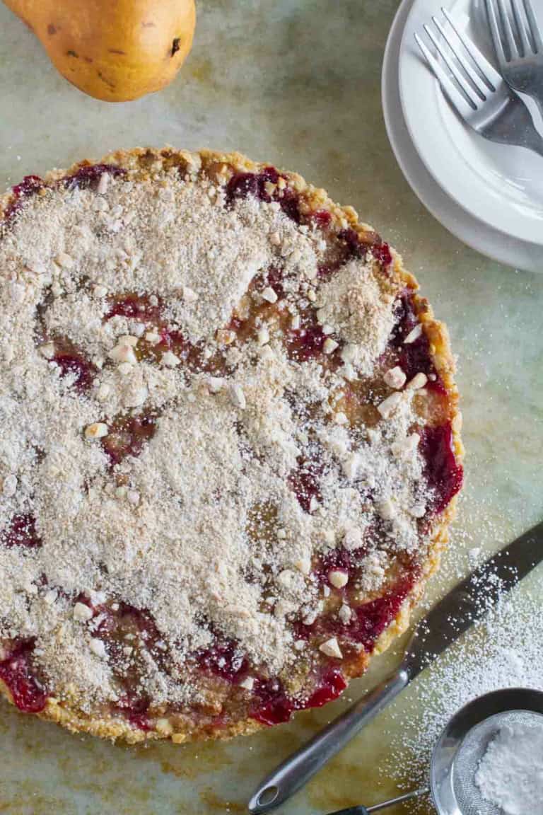 Pear and Raspberry Tart - Taste and Tell