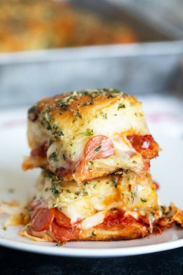 Pepperoni Pizza Sliders - Taste and Tell