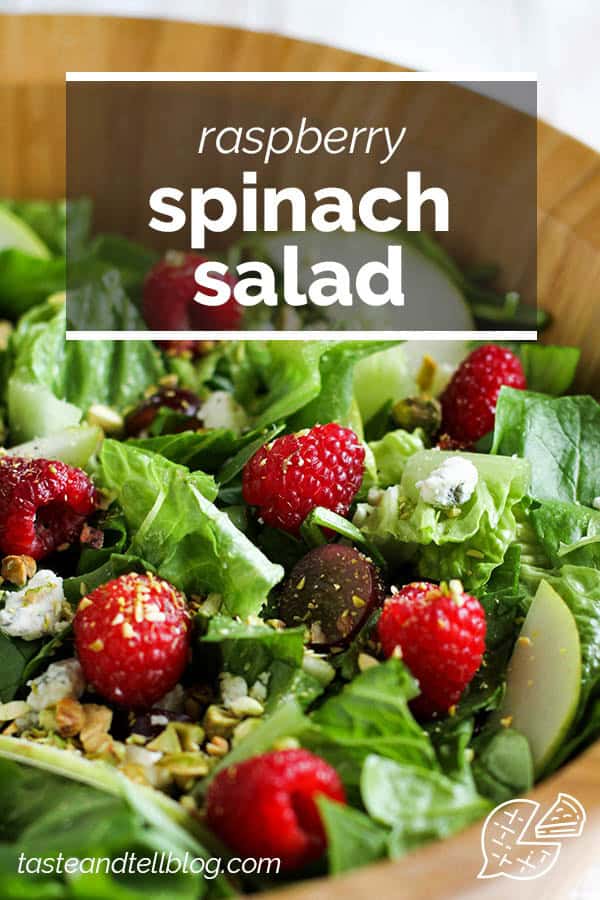 Raspberry Spinach Salad with Homemade Dressing - Taste and Tell