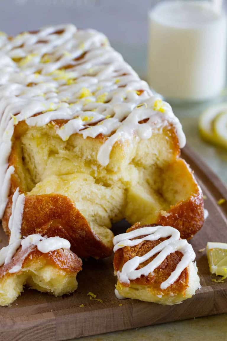 Lemon Roll Pull Apart Bread - Taste and Tell
