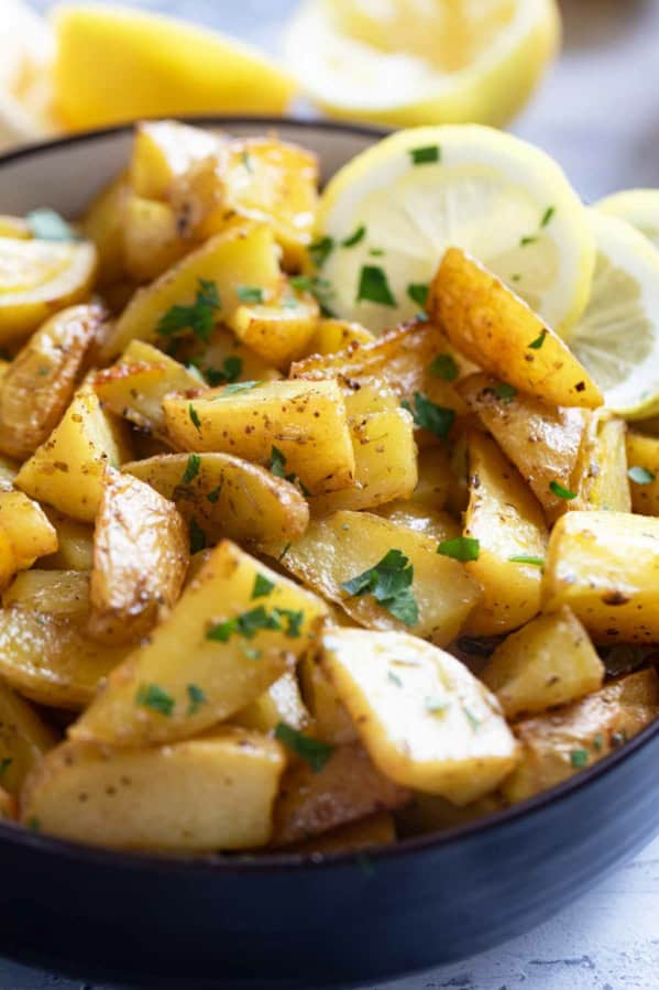 Greek Lemon Potatoes - Taste and Tell