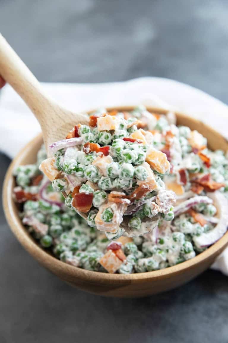 Creamy Pea Salad - Fast and Easy! - Taste and Tell